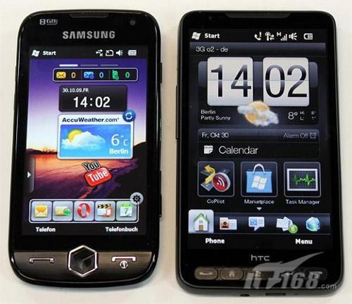 WM6.5巅峰战 三星i8000对比HTC HD2_手机_科技时代_新浪网