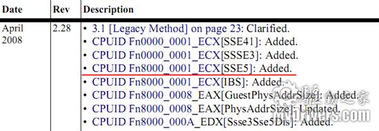 AMD公布SSSE3、SSE4.1、SSE5指令集CPUID_硬件_科技时代_新浪网